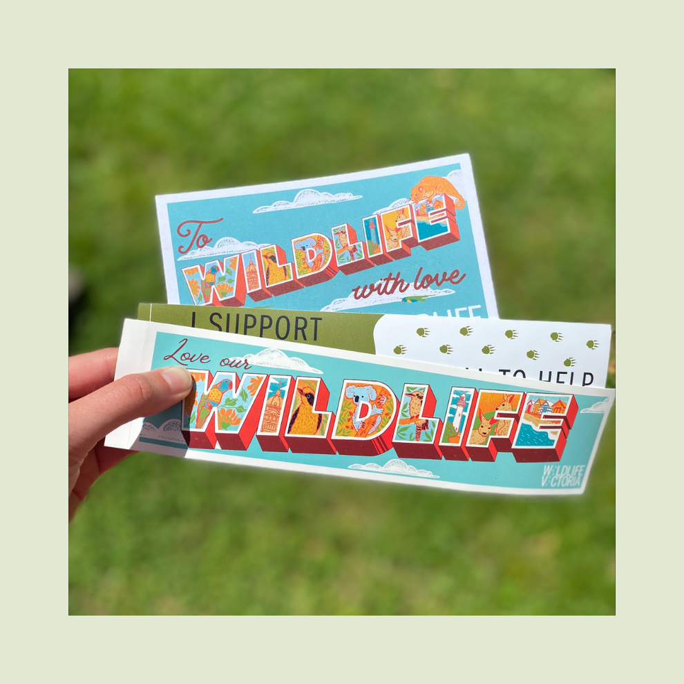 Bumper sticker and postcard pack! – Wildlife Victoria